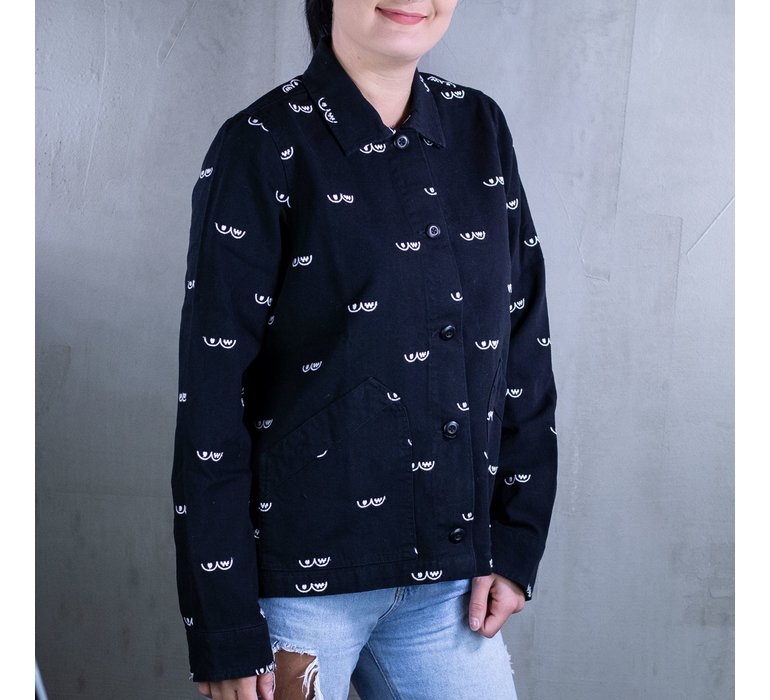 Dámska bunda Vans BCA Jacket v čiernom prevedení so zapínaním na ...